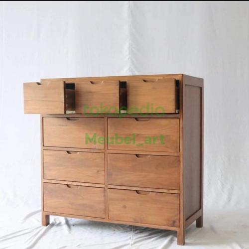 Jual lemari rak laci penyimpanan, multi chest drawer, buffet laci kayu ...