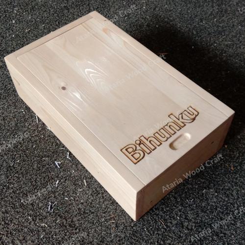 Jual Wooden sliding box flat design full kayu solid custom size ...