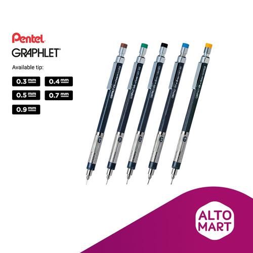 Jual Pentel GRAPHLET Mechanical Pencil 0.3 0.4 0.5 0.7 0.9 Pensil ...