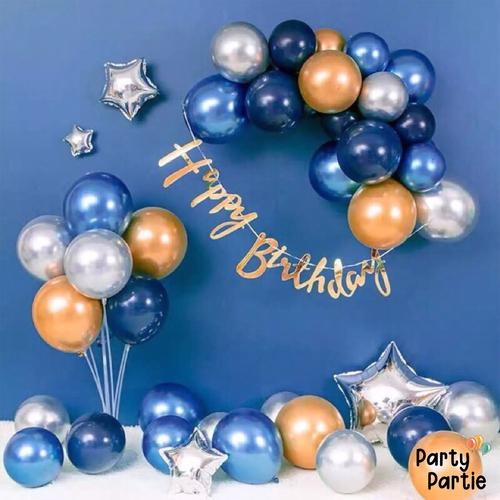 Jual [Arch] Simple Arch Balloon Chain Blue Gold Silver - Dengan ...
