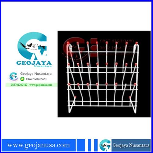 Jual Laboratory drip rack holder shelf / Drying Rack 48 pegs - Kab ...