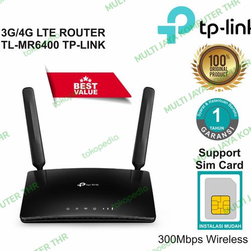 Jual TP-LINK TL-MR6400 300 Mbps 4G LTE SIM Card Slot Router - Kota ...