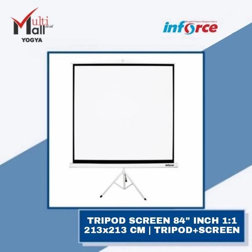 Promo TRIPOD SCREEN 84" INCH 1:1 LAYAR PROYEKTOR (2130X2130) - Kab ...