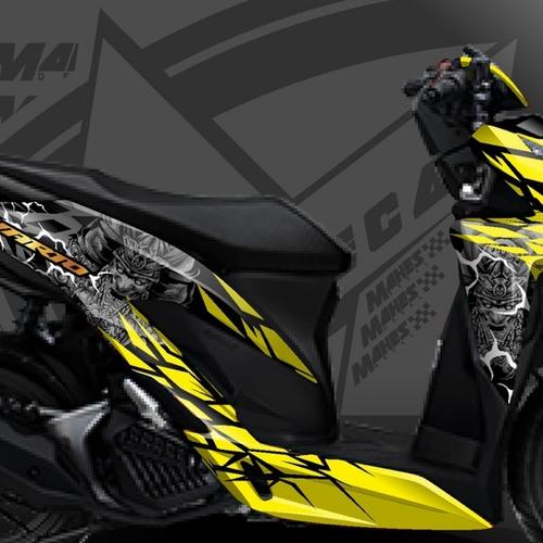 Jual Decal sticker motor FULL BODY VATIO 125/150cc desain baru - Merah ...