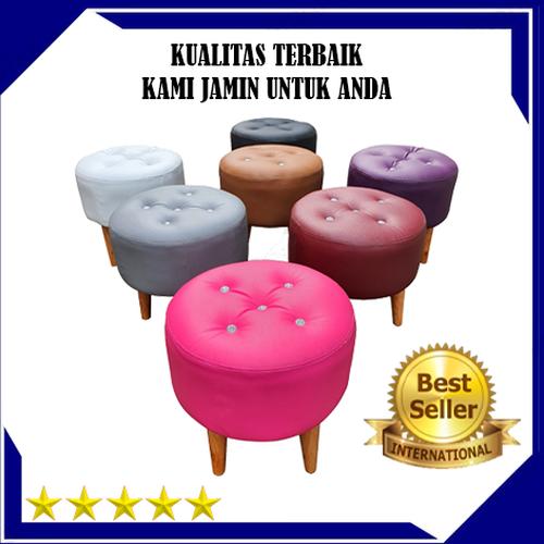 Jual SOFA BULAT SOFA STOOL BAHAN OSCAR ( KULIT ) KANCING & POLOS ...