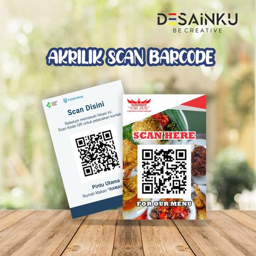 Jual AKRILIK SCAN BARCODE!!! BAHAN AKRILIK 2 MM - PRINT UV - Dengan ...