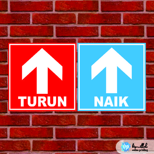 Jual stiker naik turun tangga - naik, 10x10cm - Kota Surabaya ...