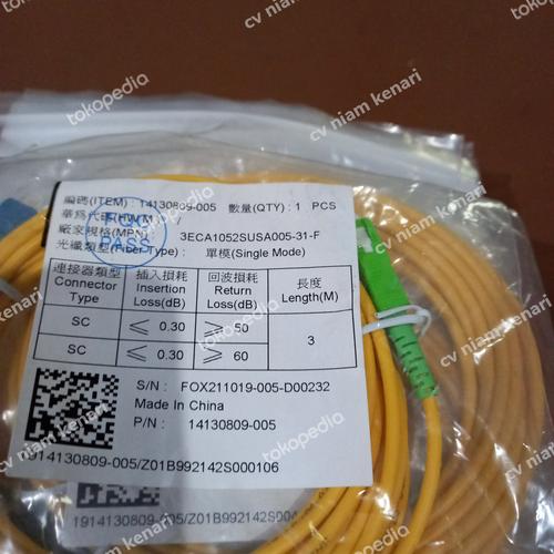 Jual patcore 3m sc upc to apc kabel diameter 3mm - Kota Tangerang ...