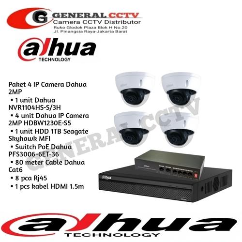 Jual PAKET DAHUA 4 CAMERA 2MP INFRARED / PAKET IP CAMERA DAHUA KOMPLIT - TANPA HDD - Jakarta ...