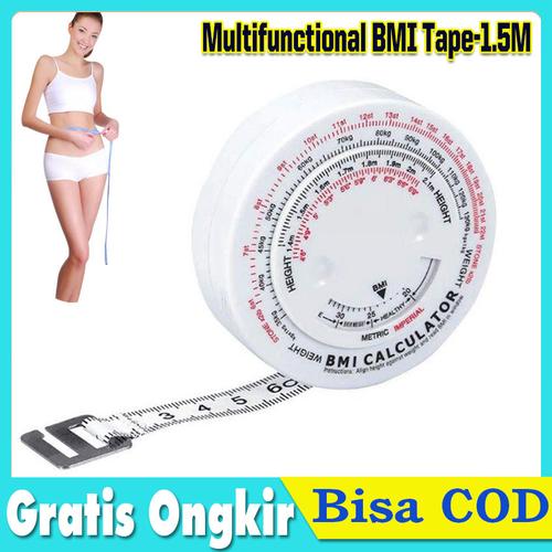 Jual BMI tape Calculator Meteran/Metline Pengukur Lingkar Tubuh/Body ...