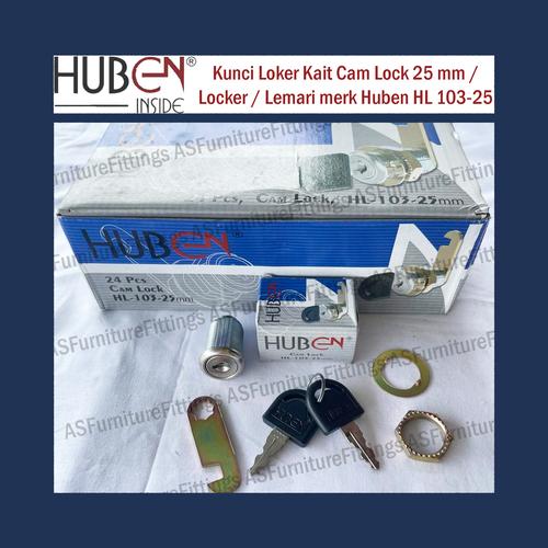 Jual Kunci Loker Kait Cam Lock 25 mm / Locker / Lemari merk Huben HL ...