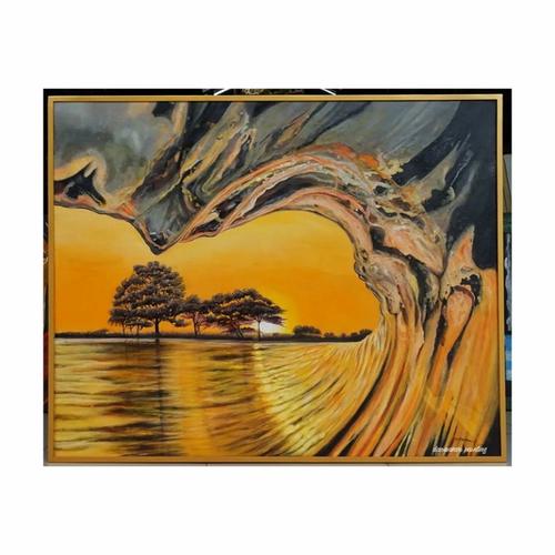 Jual lukisan abstrak view gold - Kab. Bandung - Serba_Lukisan | Tokopedia