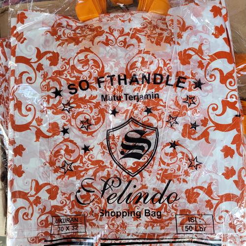 Jual Kantong Plastik Soft Handle Motif, Selindo Ukuran 30x32 isi 50 ...