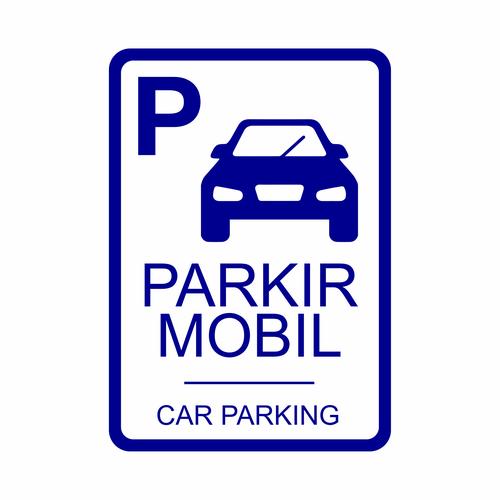 Jual RAMBU SIGN PARKIR MOBIL UKURAN 35X50CM BAHAN PLAT ALUMINIUM - Kab ...