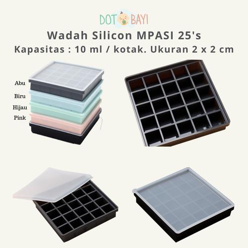 Jual (25 Tray) Cetakan Es Batu MPASI Silicon Silikon Ice Cube Tray ...