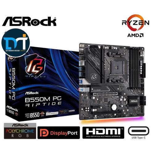 Promo ASRock B550M PG Riptide - [Socket AM4, AMD B550, DDR4, USB3.2 ...