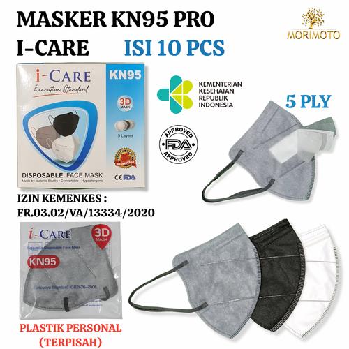 Promo MASKER KN95 PRO PREMIUM FASHION FACEMASK KEMENKES MASKER I CARE ...