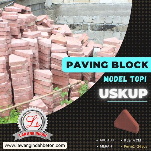 Jual Paving Topi Uskup Tebal 6 CM dan 8 CM / Paving Kunci - Tebal 6 CM ...