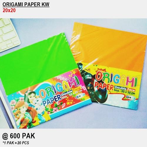 Jual KERTAS ORIGAMI 20 X 20 KERTAS LIPAT BENEFIT KERTAS WARNA 2 SISI ...