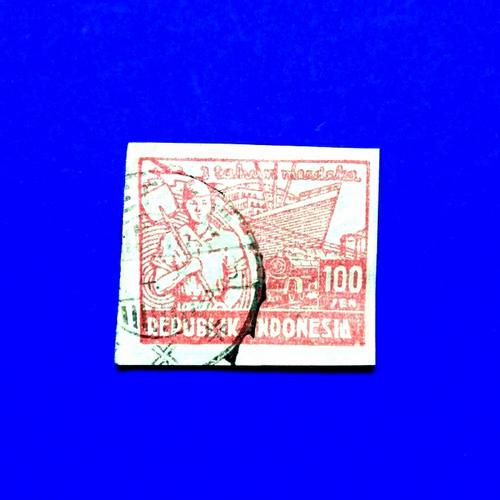 Jual Prangko Indonesia 100 sen Peringatan 3 Tahun Merdeka 1948.(imperf ...