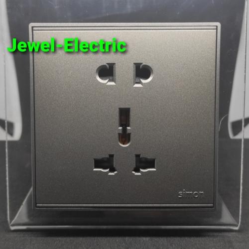 Jual Stop Kontak Universal Simon E6 Grey 2pin SIMON E6 GREY 701080-61 ...