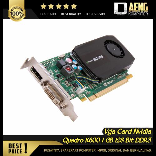 Jual VGA Card Mini PC Nvidia Quadro K600 1 GB 128 Bit DDR3 - Kota ...
