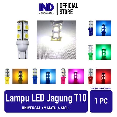Promo Lampu T10-T 10 LED Diam Senja Sein-Sen Colok-Tancap Jagung 9 Mata - Merah - Kota Bandung ...