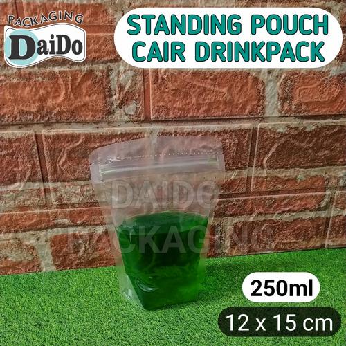 Jual DRINK PACK 250ml STANDING POUCH PLASTIK KLIP MINUMAN CAIRAN PUDOT ...