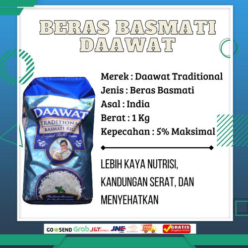 Jual Beras Diet Traditional Basmati Rice Original Asli dari India 1 Kg ...