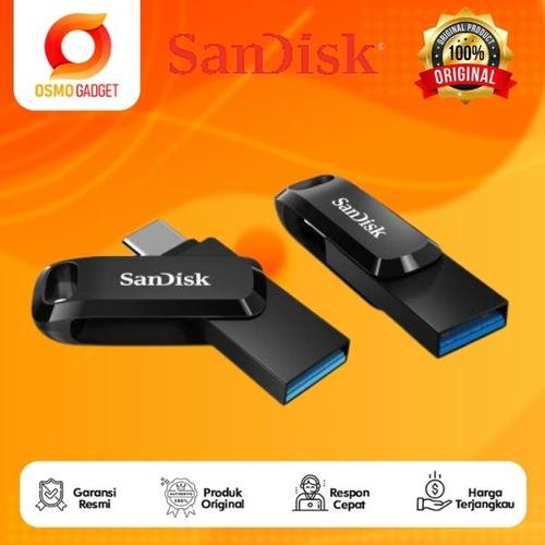 Jual SanDisk Flashdisk 64GB Dual Drive with OTG Type-C USB 3.1 - SDDDC3 ...