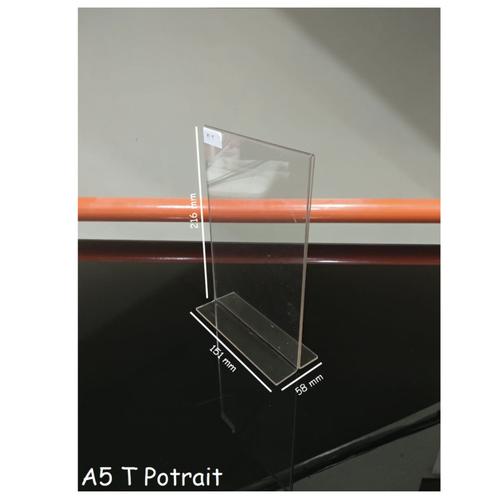 Promo AKRILIK BROSUR TYPE- A5L ACRYLIC MENU/LEBEL DISPLAY STAND - A5T ...