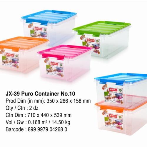 Jual storage box plastik, kontainer bening puro container no 10 lion ...