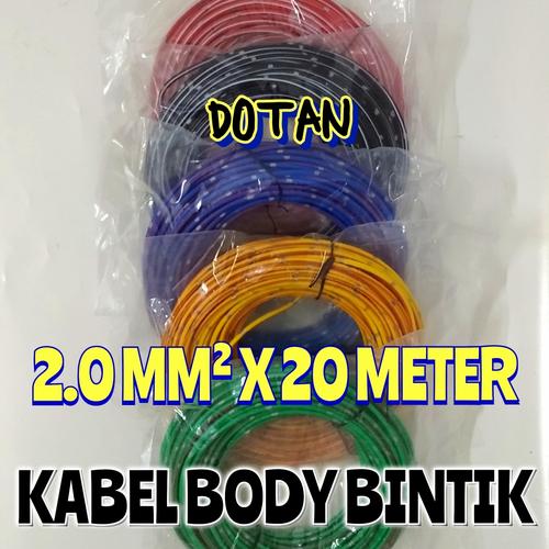 Jual KABEL BODY BINTIK AVSS 2.0MM X 20 MTR LISTRIK MOBIL MOTOR SERABUT ROLL - Kuning - Kota ...