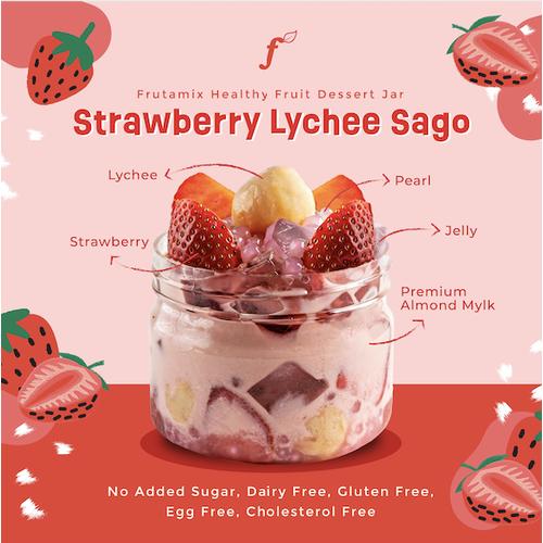 Jual Strawberry & Lychee Sago | FRUTAMIX HEALTHY FRUIT DESSERT JAR ...