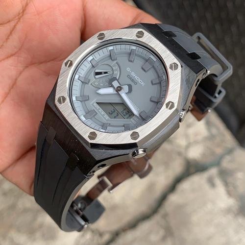 Jual Casio G-Shock GA-2100 Grey Original Black Silver Gen3 Casioak ...