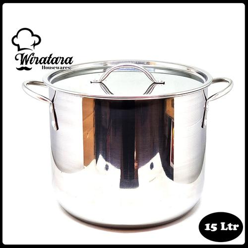 Jual Maxim Panci Besar Stainless Tutup 15 Liter 16QT Masak Air Stock ...