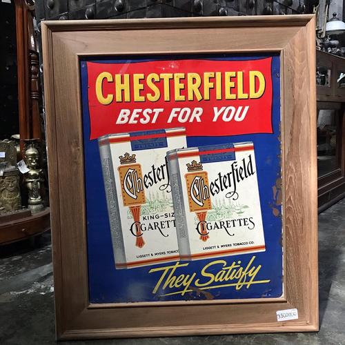 Jual Enamel Papan Iklan Jadul Rokok Chesterfield USA Amerika Lawas Tua ...