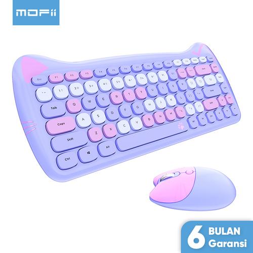 Promo MOFii Wireless Keyboard Mouse Set 2.4G Meow Cute Cicil 0% 3x ...