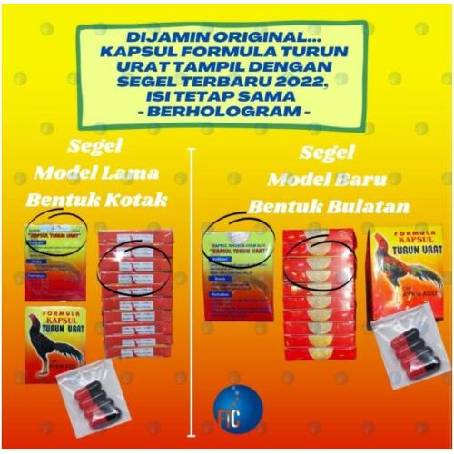 Jual FORMULA KAPSUL TURUN URAT AYAM ASLI TERDAFTAR ISI 4 KEMASAN LAMA ...