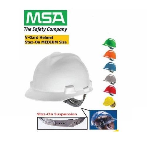 Jual Helm Proyek Kerja Safety MSA V-Gard / Helm msa Lokal inner biasa ...