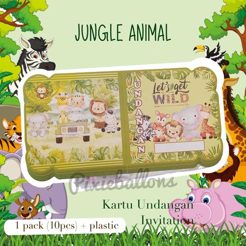 Jual ANIMAL JUNGLE KARTU UNDANGAN INVITATION CARD HEWAN ULANGTAHUN ...