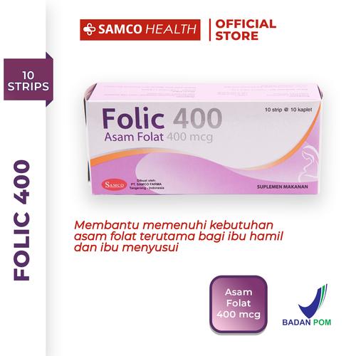 Promo Samco Folic 400 Box | 100 Kapsul | Asam Folat Ibu Hamil ...