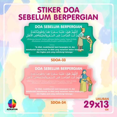 Promo Stiker Doa sehari-hari - DOA SEBELUM BERPERGIAN - Dekorasi stiker ...