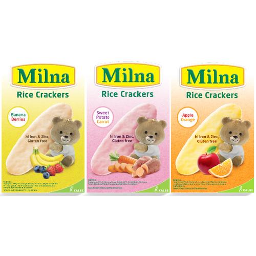 Jual Milna Rice Crackers / Milna Biskuit Bayi Rice Cracker 20 G - apple ...