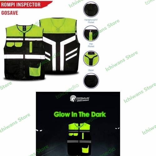 Jual Rompi Inspector Gosave Safety-Scotlight Glow in the Dark- Rompi ...