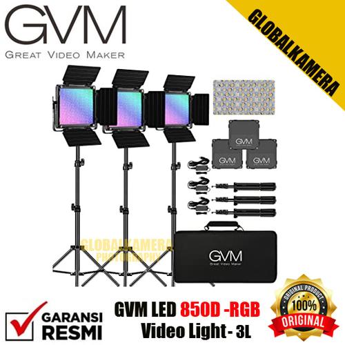 Jual GVM 850D RGB LED - 3L Studio Video Light Paket 3 Lampu - Jakarta ...