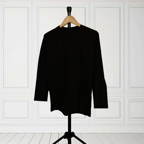 Jual KAOS POLOS LENGAN PANJANG WARNA HITAM UNISEX - S - Kota Pekalongan ...