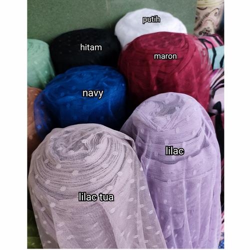 Jual Kain tile dot bintik halus / Bahan Tulle Polkadot halus - Hijau ...