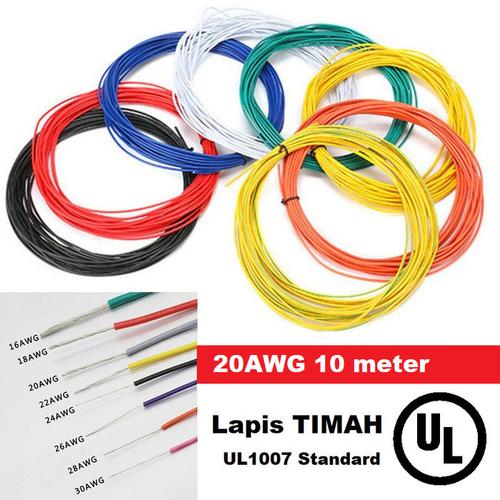 Jual Kabel Serabut 10m AWG 20 Std-UL1007 Tembaga Putih tinned copper ...