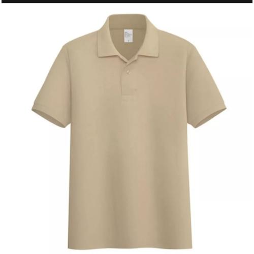 Jual Kaos Polo Kerah Pria Lengan Pendek Warna CREAM/Kaos Polos Kerah ...